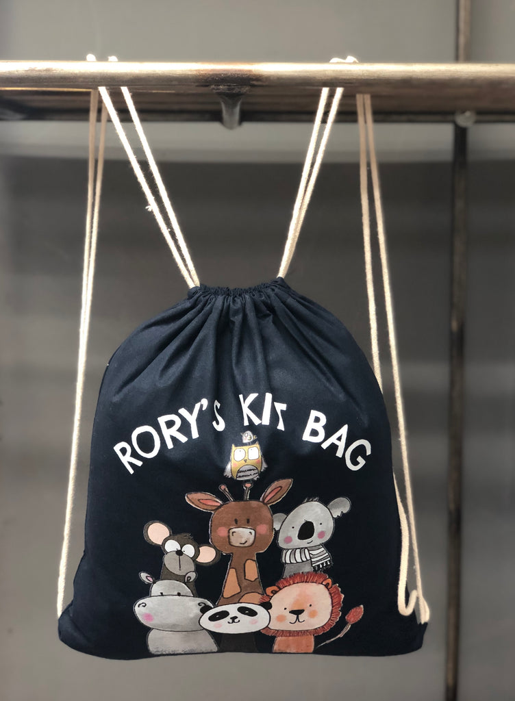 Personalised Animals Drawstring kit bag