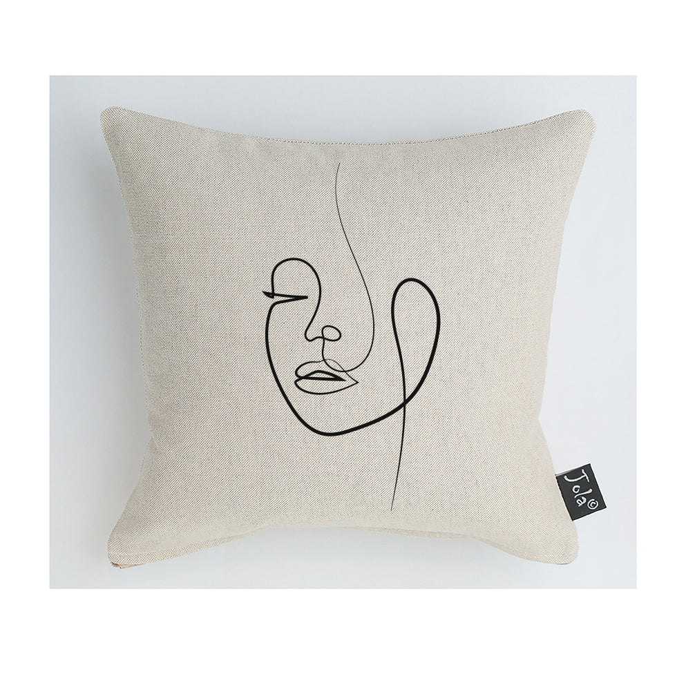 Continuous Line Face Cushion – Jola Designs